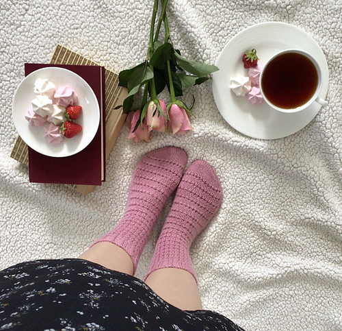 Ravelry: Summer Afternoon Tea Socks pattern by Tracy Bakkelokken