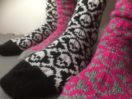 Ravelry: Jolly Skull Socks pattern by Chelsea Lee-Keenan