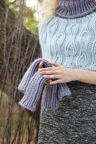 Ravelry: #19 Drop Stitch Poncho and Arm Warmers pattern by Cathy Carron