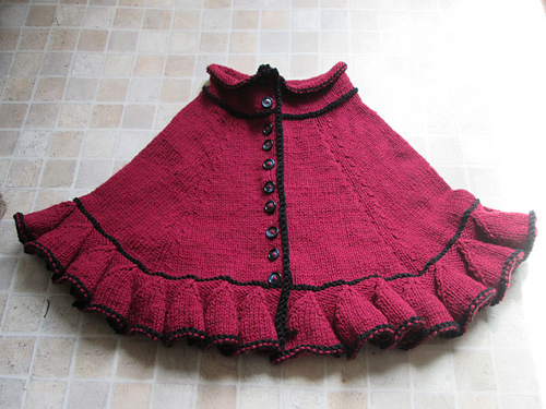 Ravelry: Victorian-style ruffled cape pattern by Alexa