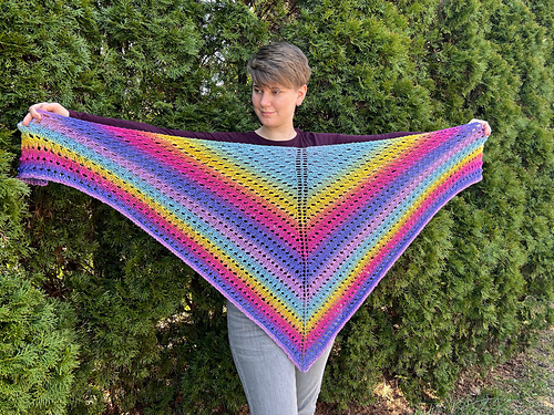 Ravelry: B150 Triangular Eyelet Shawl pattern by Plymouth Yarn Design ...