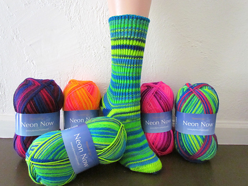 Ravelry: F533 Neon Now Basic Socks pattern by Plymouth Yarn Design Studio