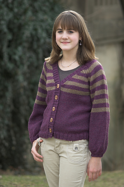 Ravelry: Teen Striped Cardigan pattern by Plymouth Yarn Design Studio