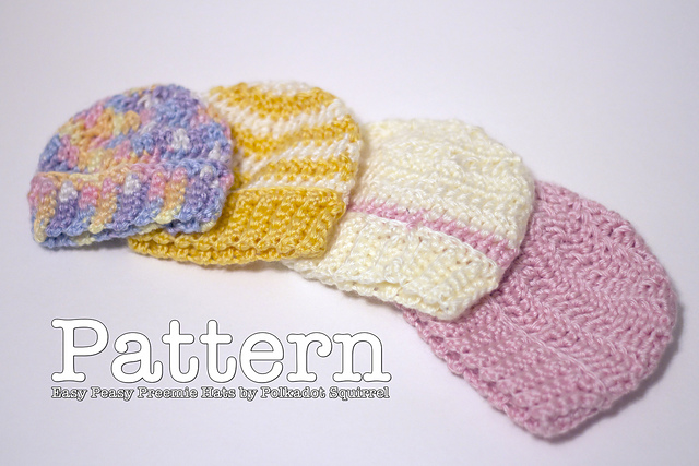 Ravelry: Easy-Peasy Preemie Hats pattern by Polkadot Squirrel
