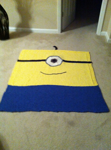 Ravelry: Mischievous Minion Throw Blanket pattern by Aunt Janet's Designs