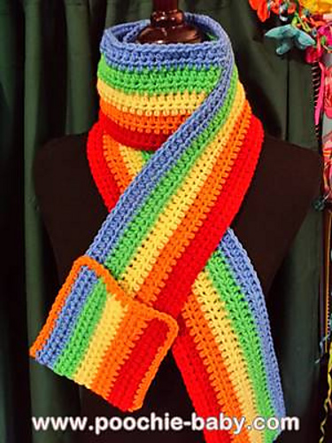 Ravelry: Rainbow Scarf with Pocket pattern by Michele Gaylor