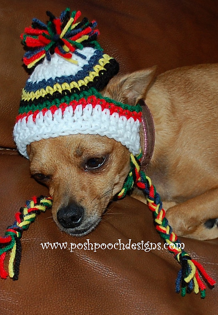 Ravelry: Primary Color Stripes Dog Hat pattern by Sara Sach