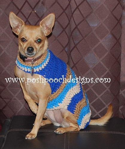 Ravelry: Chevron Dog Sweater for Small Dogs pattern by Sara Sach