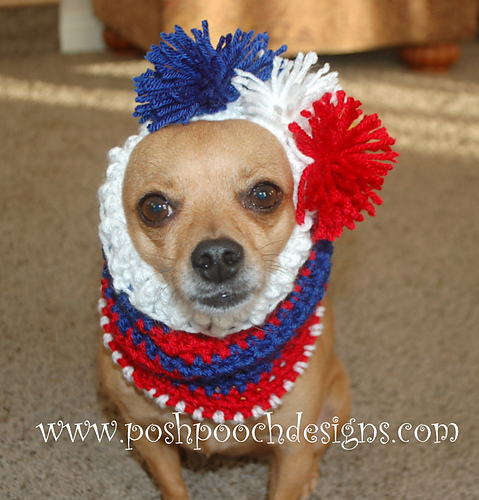 Ravelry: Striped Dog Snoods pattern by Sara Sach