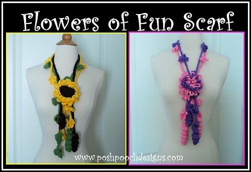 Ravelry: Flowers of Fun Summer Scarf pattern by Sara Sach