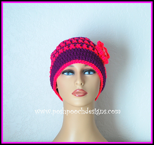 Ravelry: Ann's Pink Ribbon Chemo Beanie Breast Cancer pattern by Sara Sach