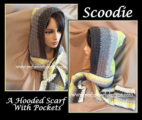 Ravelry: Scoodie - Hooded Scarf with Pockets pattern by Sara Sach