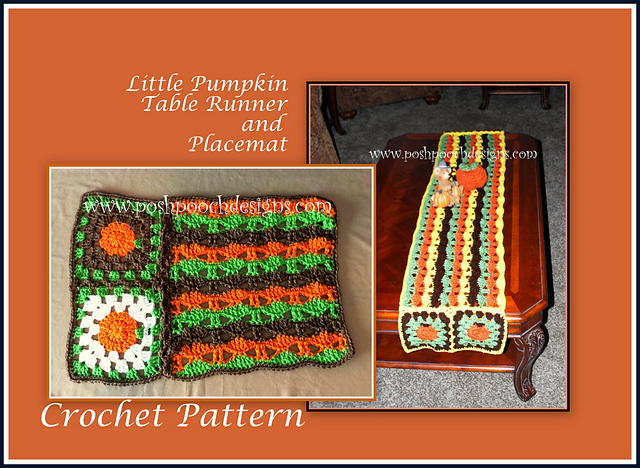 Ravelry: Fall Pumpkins Table Runner pattern by Sara Sach