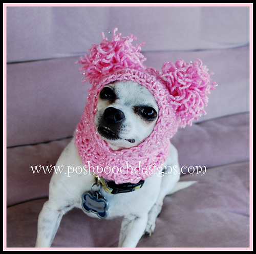 Ravelry: Pink Pom Pom Dog Snood pattern by Sara Sach