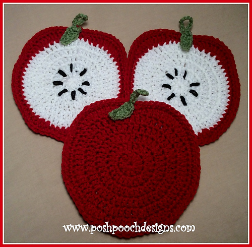 Ravelry: Apple Pot Holder pattern by Sara Sach