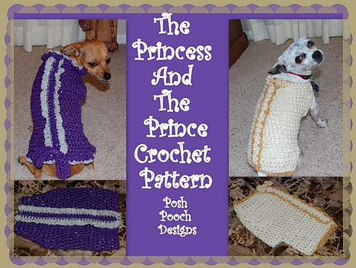 Ravelry: Princess & Prince Dog Sweaters pattern by Sara Sach