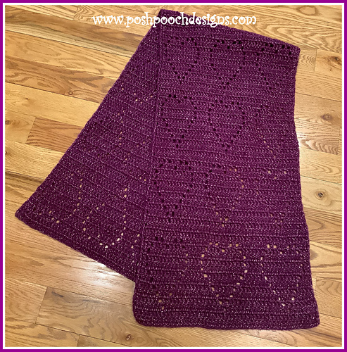 Ravelry: Filet Hearts Wrap Shawl pattern by Sara Sach