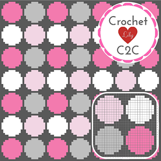 Ravelry: The Pink circles C2C Blanket pattern by Liliya Pervushina