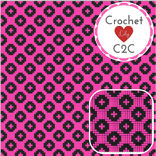 Ravelry: The Black Diamonds C2C Blanket pattern by Liliya Pervushina