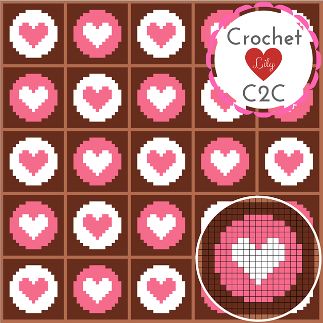 Ravelry: Hearts in Circles C2C Blanket pattern by Liliya Pervushina