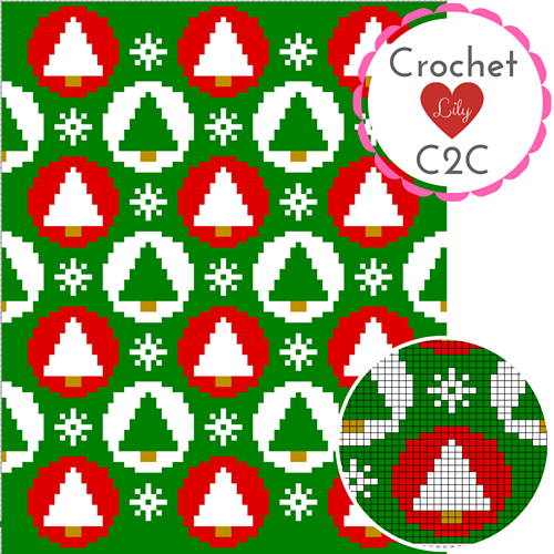 Ravelry: Christmas tree C2C blanket pattern by Liliya Pervushina