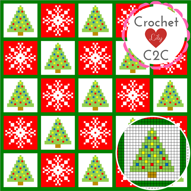 Ravelry: Christmas squares C2C blanket pattern by Liliya Pervushina