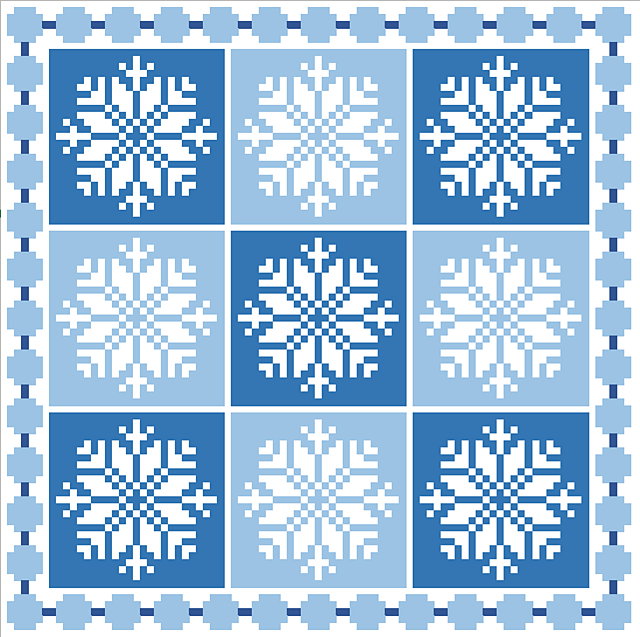 Ravelry: Christmas snowflakes C2C blanket pattern by Liliya Pervushina