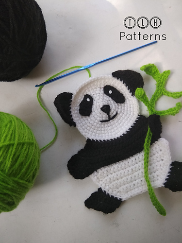 Ravelry: Panda applique pattern by TLH Patterns