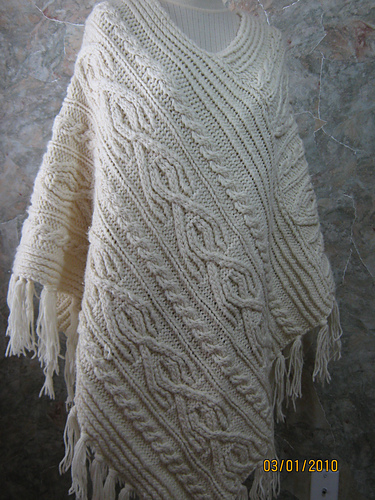 Ravelry: Aran Poncho pattern by Patons