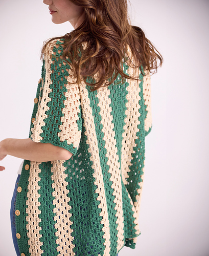 Ravelry: Hexagon Button Down pattern by Liz Salazar