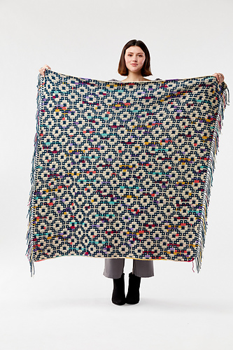 Ravelry: Flower Buds Mosaic Throw pattern by Liz Salazar