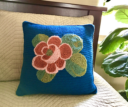 Ravelry: Wild Rose Pillow pattern by Susan E. Kennedy