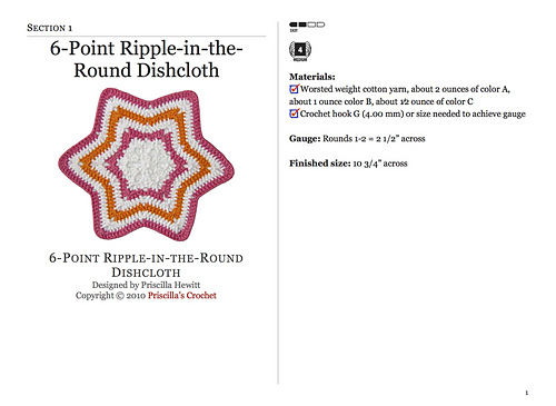 Ravelry: Shaped Dishcloths pattern by Priscilla Hewitt