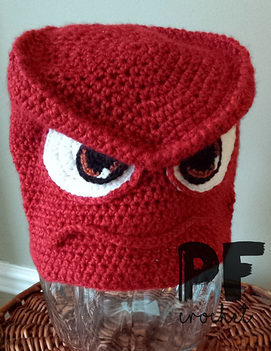 Ravelry: Inside Out Anger Character Hat - Adult Size pattern by Nicole ...