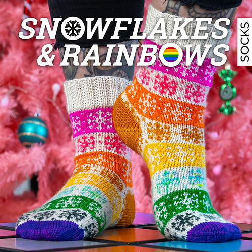 Ravelry: Snowflakes and Rainbow Socks pattern by Dea Vectorink