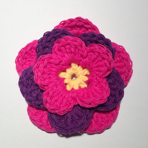 Ravelry: Three Layer Flower pattern by Rachel Beth