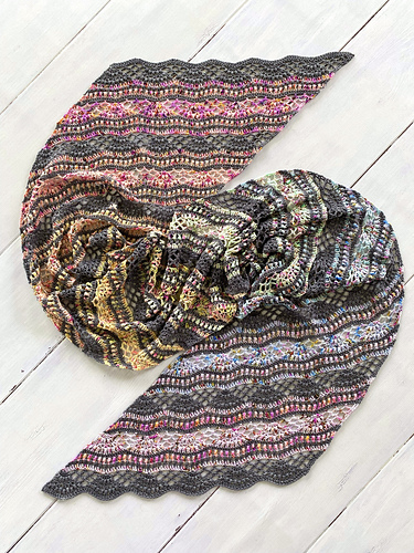 Ravelry: Polychromatic Shawl pattern by Rachel Beth