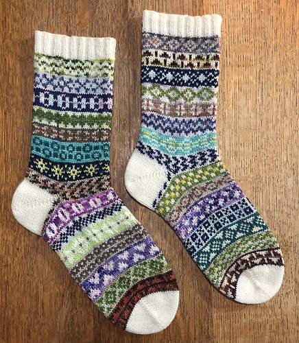 Ravelry: Fair Isle Sock MKALendar pattern by Susanna Winter