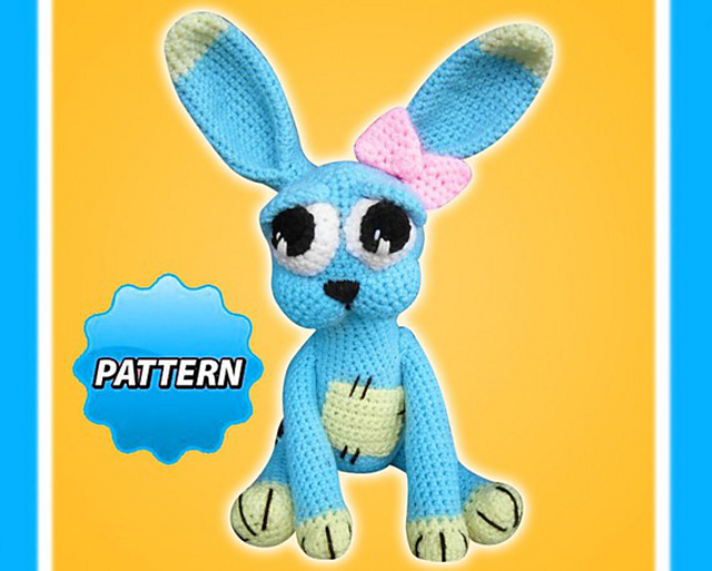Ravelry: Charlotte the Patched-Bunny Rabbit Amigurumi pattern by ...