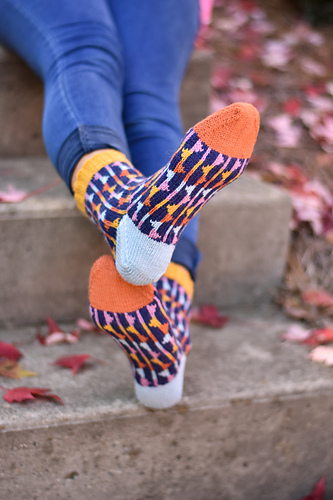 Ravelry: Party Flag Socks pattern by Allison Lutes