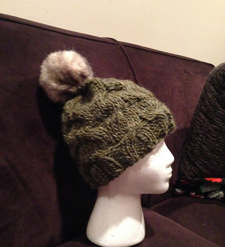 Ravelry: Cable Chevron Hat pattern by Gretchen Tracy