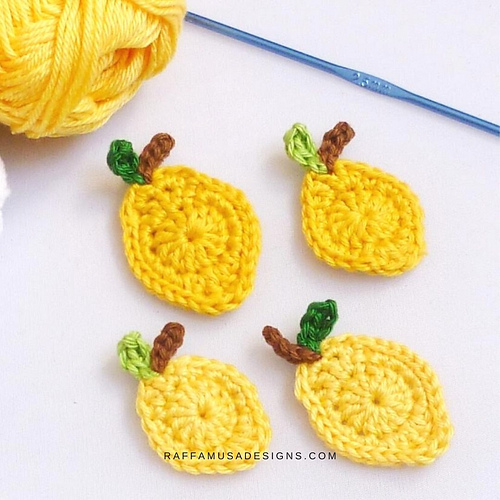 Ravelry: Lemon Applique pattern by Raffaella Tassoni