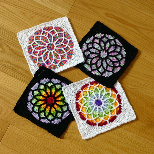 Ravelry: Rose Window Square pattern by Rainbow Junkie