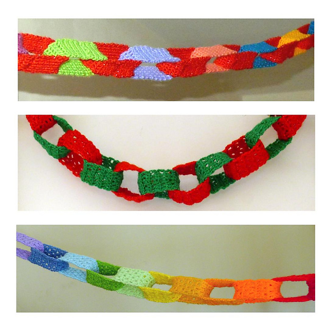Ravelry: Three Christmas Crochet Chains pattern by Rainbow Junkie