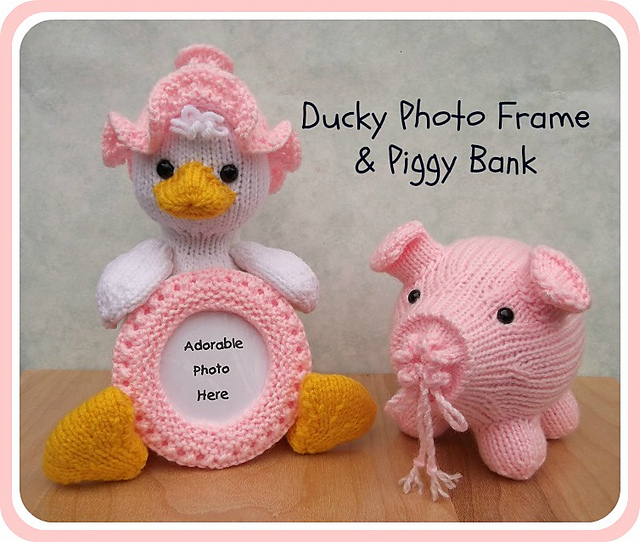 Ravelry: Ducky Photo Frame & Piggy Bank pattern by Lorraine Pistorio