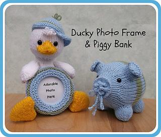 Ravelry: Ducky Photo Frame & Piggy Bank pattern by Lorraine Pistorio