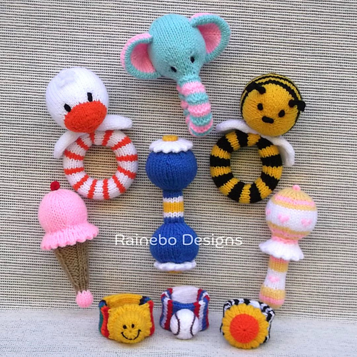 Ravelry: Baby Rattle Assortment pattern by Lorraine Pistorio