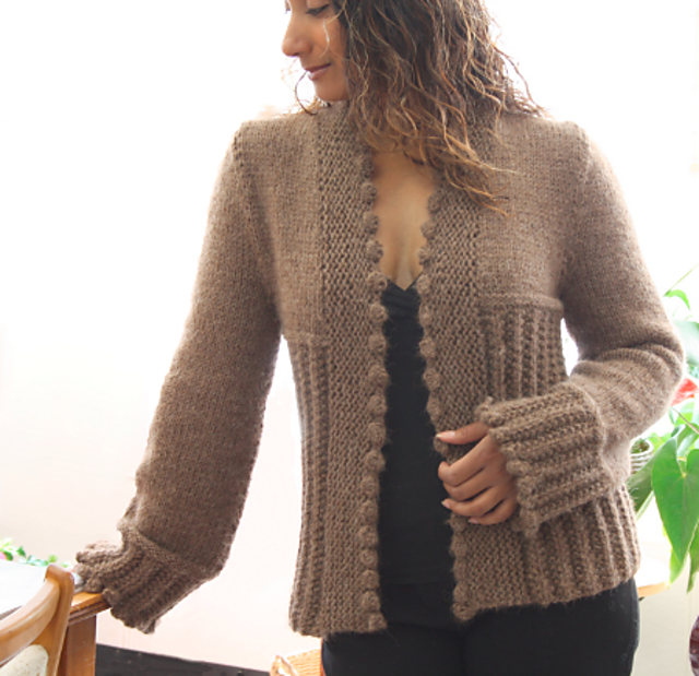 Ravelry: Bobble Edged Jacket pattern by Ram Wools Yarn Co-op