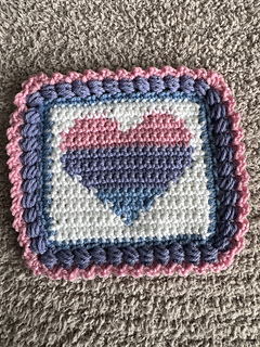 Ravelry: Sweetheart Valentine Candle Coaster pattern by Rachel Wilkinson
