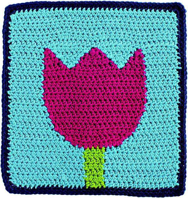 Ravelry: Square 17: Tulip pattern by Laurinda Reddig